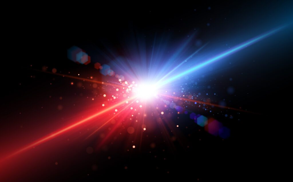 Red and blue forces light rays background - SPI Borescopes